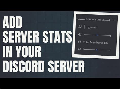 How To Add Server Stats In Your Discord Server Member Count