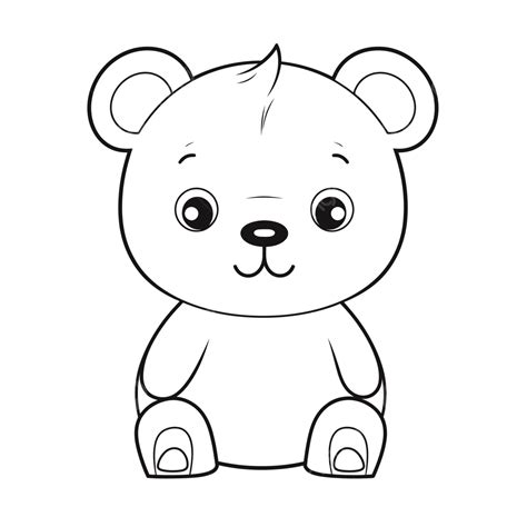 Lindos Dibujos Para Colorear Oso De Peluche Esquema Boceto Dibujo
