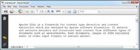 tika 提取pdf extracting pdf 学习apache tika wiki教程