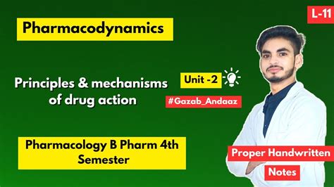 L 11 U 2 Pharmacodynamics Principle And Mechanism Of Drug Action