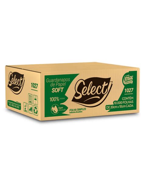 Guardanapo De Mesa Select Folha Simples Soft Mili Professional