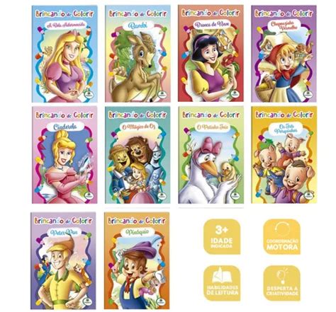 Coleção Brincando De Colorir 10 Livros Contos Clássicos Todolivro
