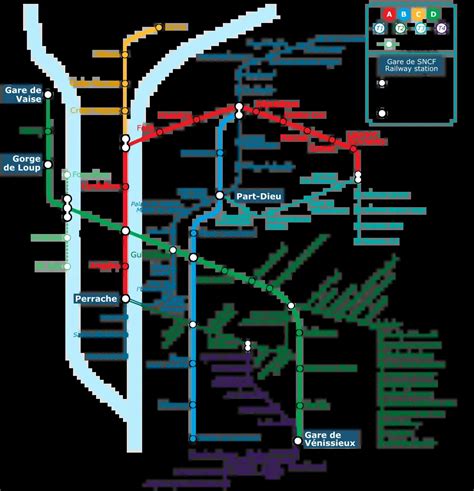 Plan de métro de la ville de Lyon à télécharger Metroville
