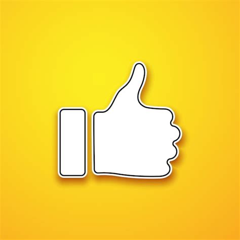 Duim Omhoog Teken Pictogram Illustratie Premium Vector