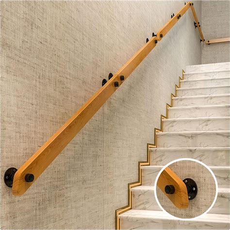 Amazon Stair Handrail Non Slip Wooden Handrail For Indoor Stairs
