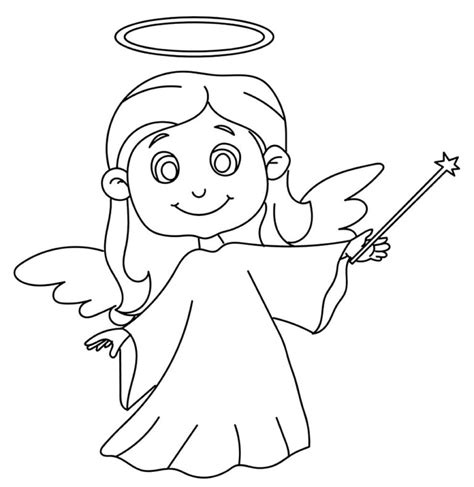 30 Desenhos De Anjinhos E Anjinhas Para Colorir Pop Lembrancinhas