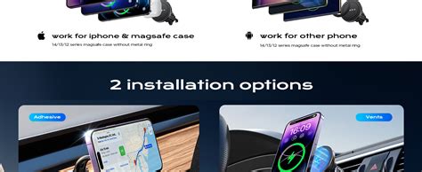 Amazon LISEN For 15W MagSafe Car Mount Charger Universal IPhone