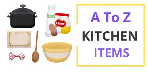 Kitchen Items List With Name Dandk Organizer
