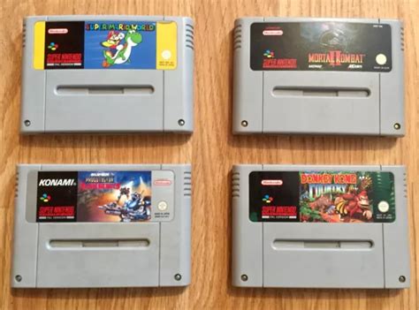 SUPER MARIO WORLD Donkey Kong Country Mortal Kombat II SNES PAL