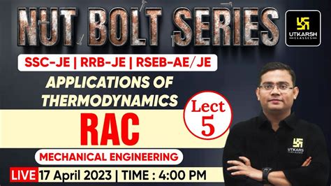 Rac Applications Of Thermodynamics Me Ssc Je Rseb Je All