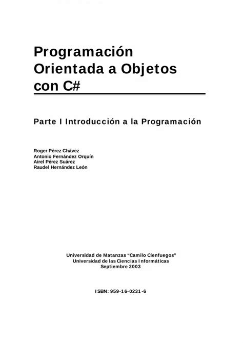 pdf programación orientada a objetos con c parte i introducción a la programación dokumen tips