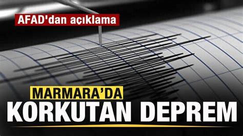 AFAD dan açıklama Marmara da deprem Haber 7 GÜNCEL