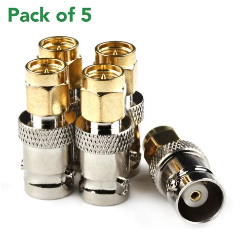 Female BNC To Male SMA Connectors 5 Pack Atlas Scientific