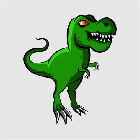 Ilustração de tiranossauro verde Vetor Premium