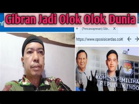 Gibran Jadi Olok Olok Dunia YouTube