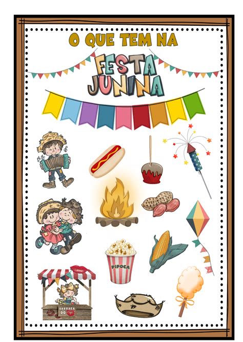 Atividade Festa Junina O Que Tem Na Festa Junina Lap Book D