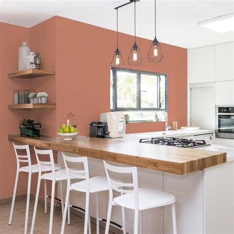 Peinture Mur Ocre Nubie Satin Ripolin Cuisine Et Bain L En