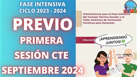 CEAA Consideraciones PREVIAS PRIMERA Sesión CTE Septiembre 2024 YouTube