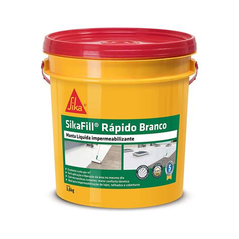Manta Líquida Sika Fill RAPIDO 3 6L BRANCO SIKA Atlanta Materiais