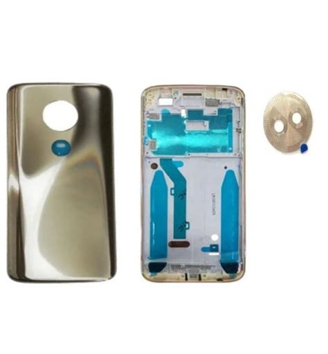 Aro Chassis Motorola Moto G6 Play Dourado Tampa Traseira E Lente