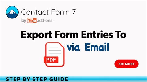 How To Export Contact Forms 7 Entries To PDF Via Email YouTube