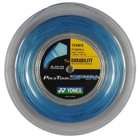 Yonex Poly Tour Spin 1 25 Blue Tennis Reel Serving Aces