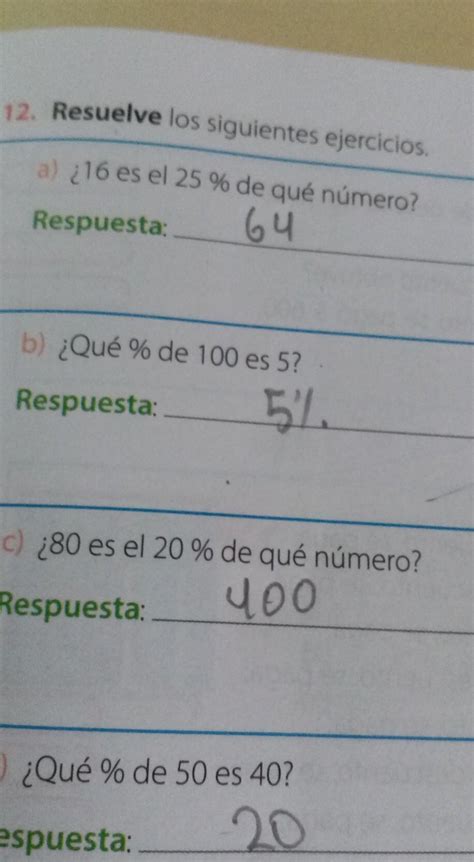 Resuelve Los Siguientes Ejercicios A Es El De Qu N Mero