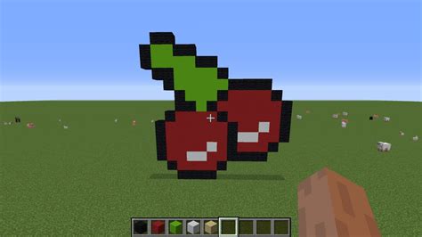 How To Make A Cherrie Pixel Art In Minecraft YouTube