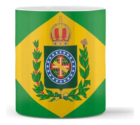 Caneca Bandeira Do Brasil Império Monarquista Monarquia Real