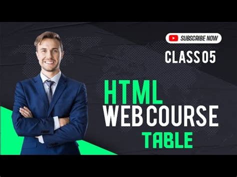 Lesson 5 Table In Html Create Table In Html Html Tutorial In