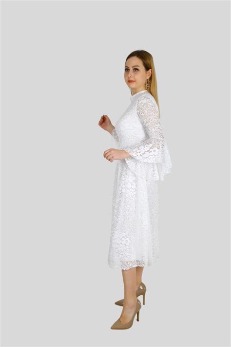 AISHA İSPANYOL KOL GüPüRLü ABIYE ELBISE 0194