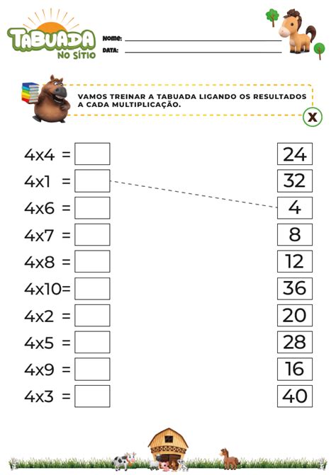 Atividades de Tabuada de Completar Multiplicação nccpakistan org pk