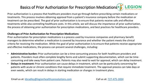 PPT Basics Of Prior Authorization For Prescription Medications