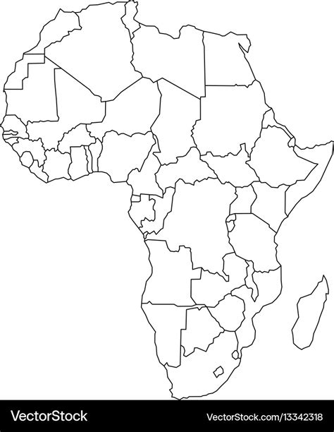 Political Map Africa Continent Simple Black Vector Image Porn Sex Picture