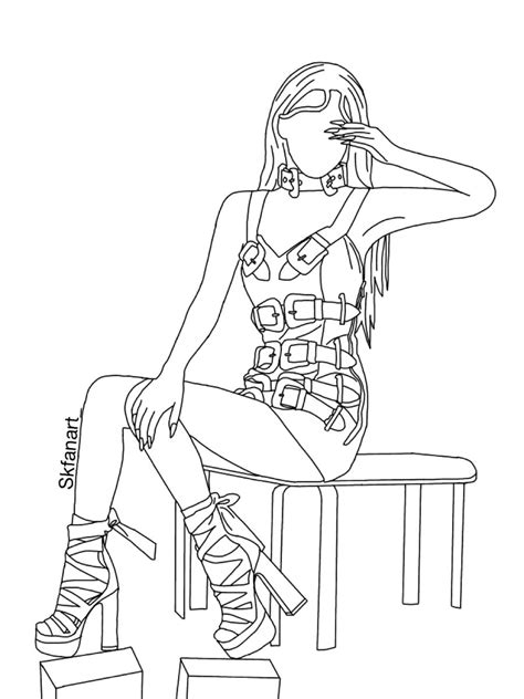Coloring Stuff Colouring Coloring Pages Kpop Drawings Line Art