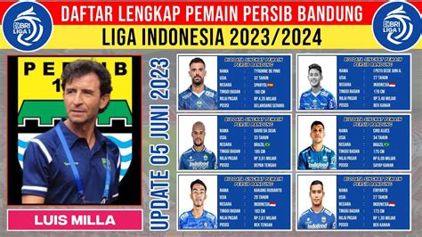 Daftar Lengkap Pemain Persib Bandung Liga Indonesia 2023 2024