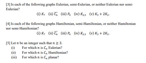 solved [3] is each of the following graphs eulerian