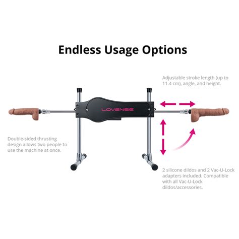 Lovense App Controlled Double Sided Thrusting Sex Machine Play With Me