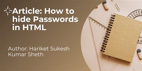 how to hide passwords in html dev community