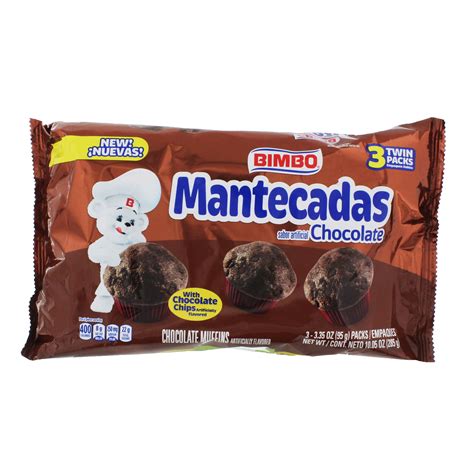 Bimbo Mantecadas Chocolate With Chocolate Chip Muffins Shop Snack