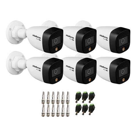 Kit 6 Câmeras Intelbras VHD 1220 B G6 Full Color Alta Definição Full HD