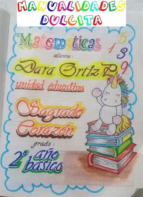 Car Tulas Para Cuadernos De Matem Ticas F Ciles De Dibujar