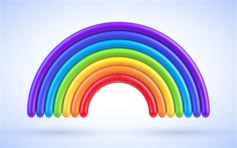 Illustration Vectorielle 3d De L arc Arc en ciel Coloré Illustration de