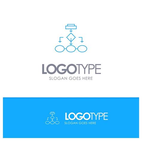 flowchart algorithm business data architecture scheme structure workflow blue outline logo with