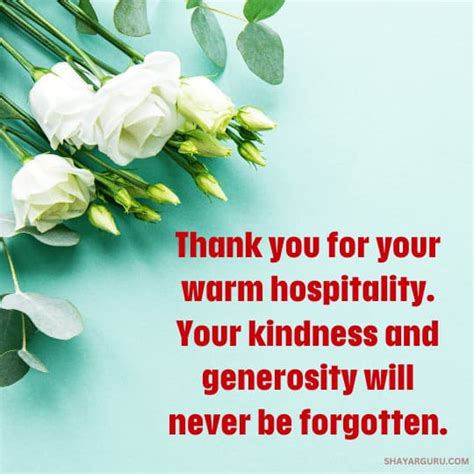 150 Thank You Messages For Hospitality And Best Generosity