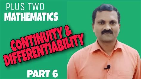 plus two mathematics continuity and differentiability part 6 youtube