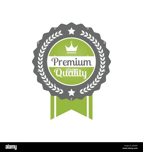 Premium Quality Label With Banner Ribbon Colorful Vector Sticker