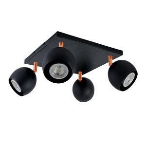 Lampara Plafon Persa Cuadrado Luces Techo Bocha Movil Acero Cromo