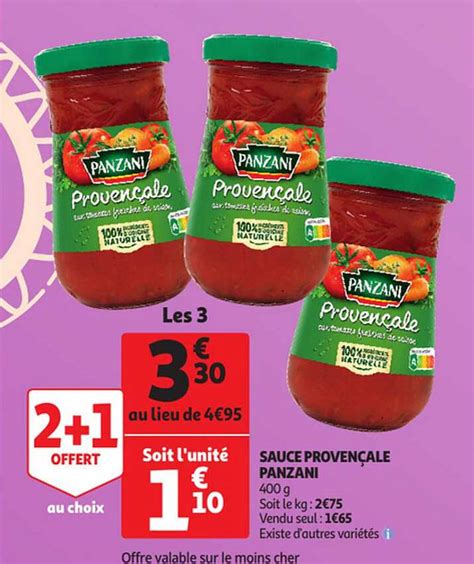 Promo Sauce Provençale Panzani chez Auchan iCatalogue fr