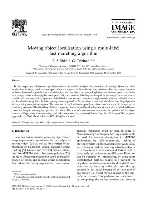 pdf moving object localisation using a multi label fast marching algorithm dokumen tips